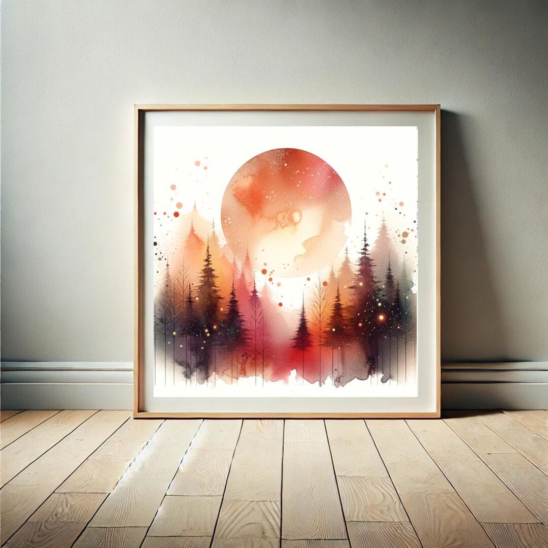 Watercolor Woodlands, Digital Printable Download - Etsy