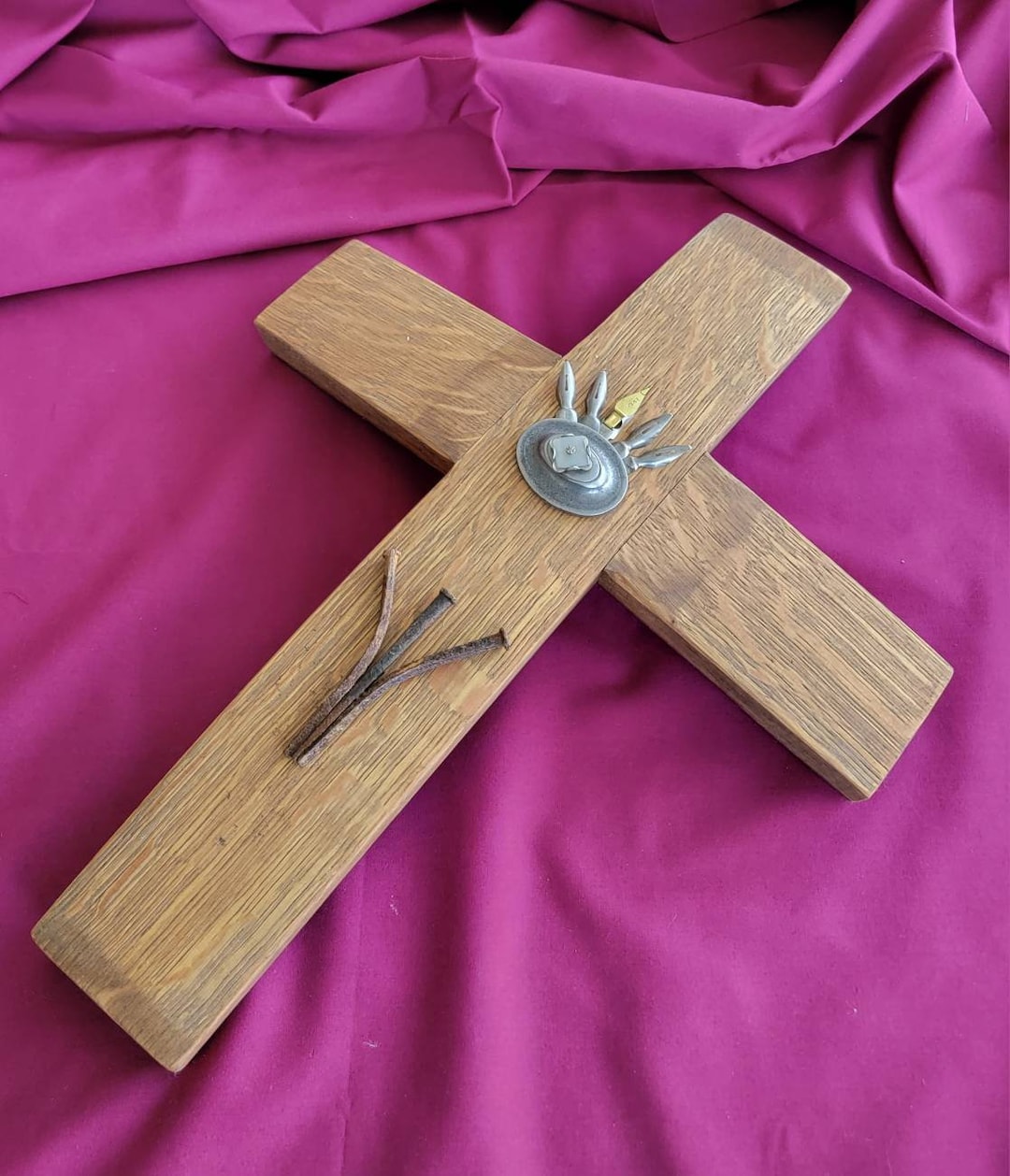 Custom Steampunk Art Cross. European Oak Wine Barrel Stave - Etsy