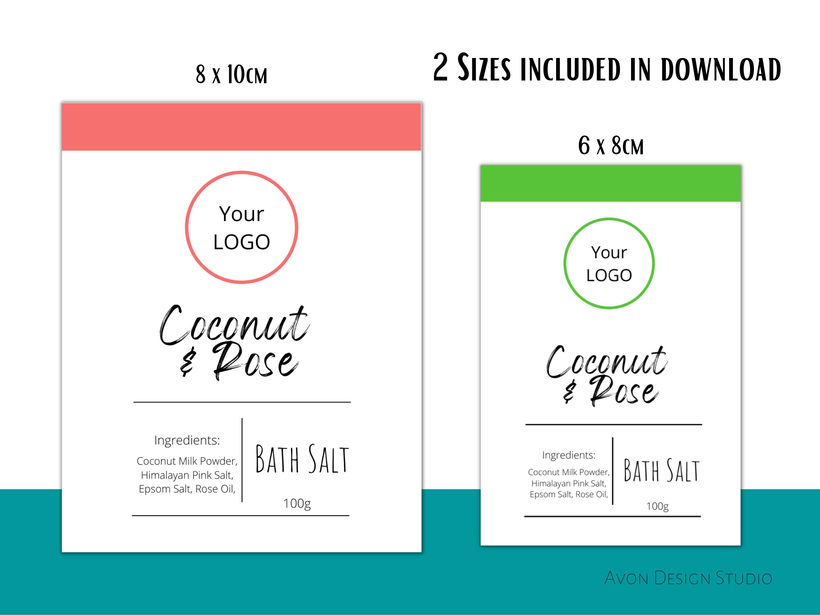 Editable Bath Salt Label Template Printable Bath Salt Pouch Label DIY ...