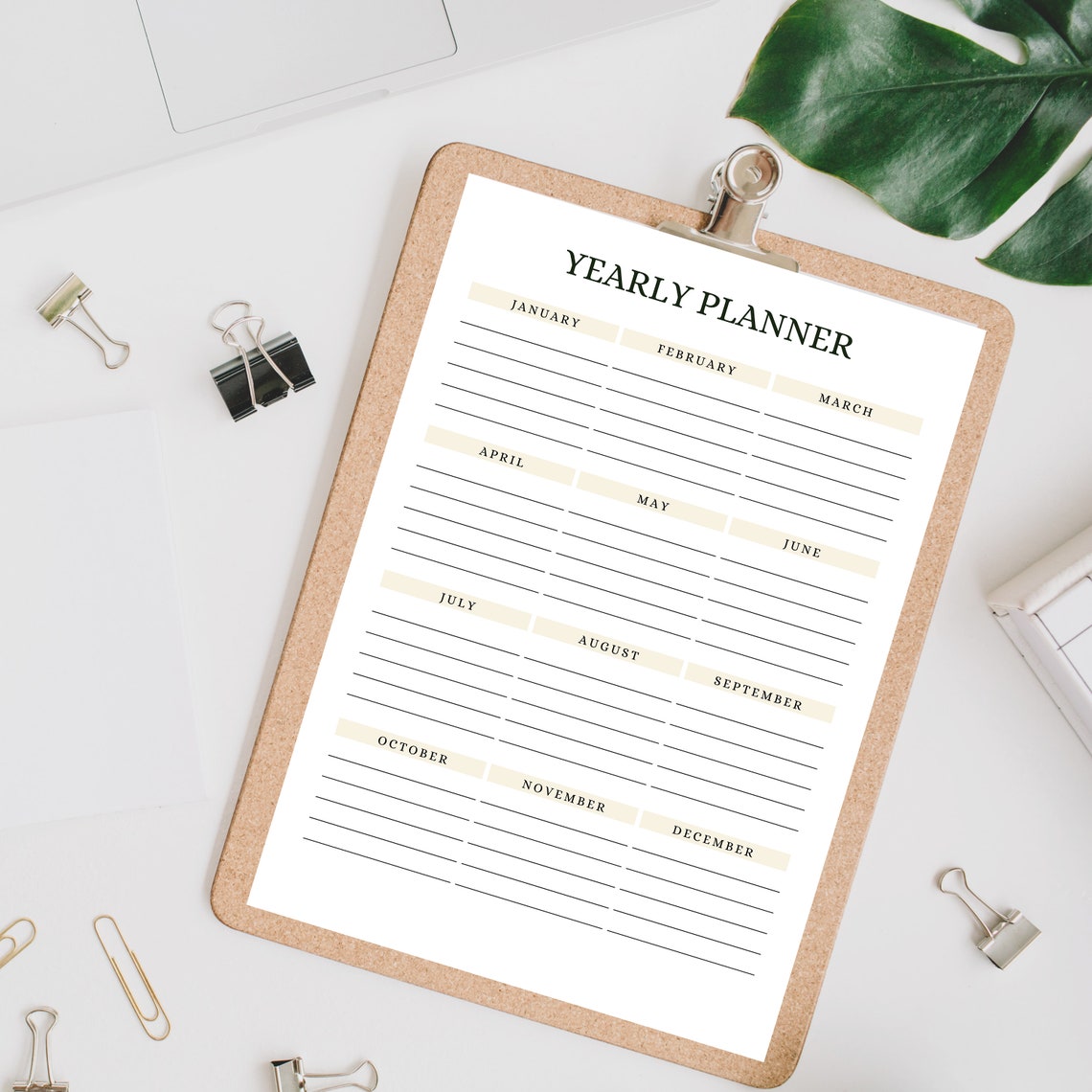 Printable Planner ,yearly Planner Printable, Yearly Agenda, Yearly ...