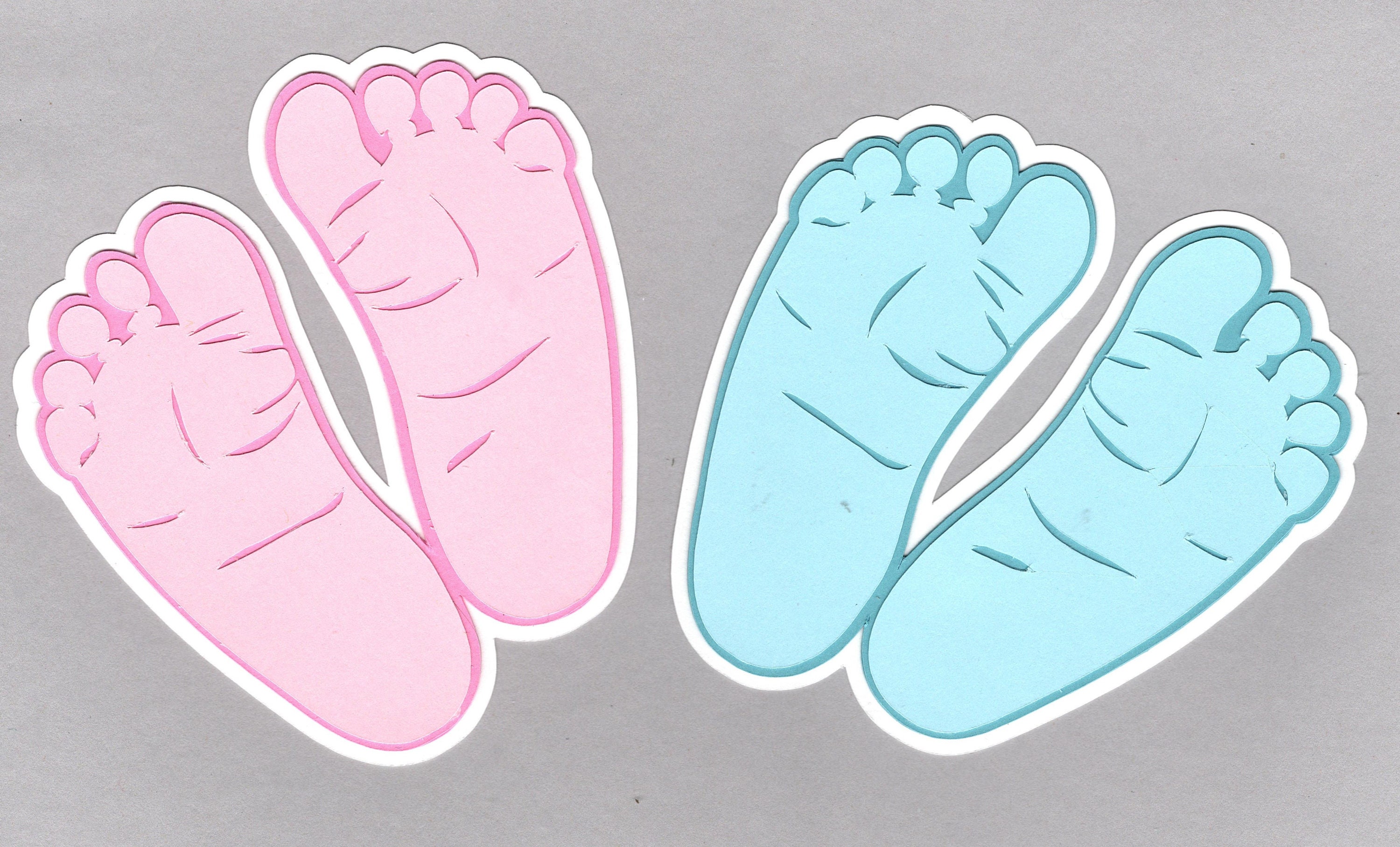 Baby Feet Paper Piece Die Cut Embellishment for Scrapbook Layout - Etsy