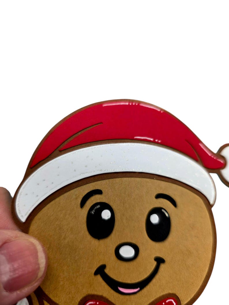 Peeking Gingerbread Paper Piece Die Cut - Etsy