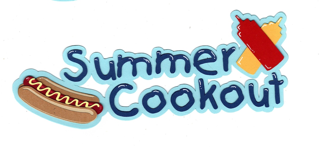 Summer Cookout Scrapbook Title - Etsy