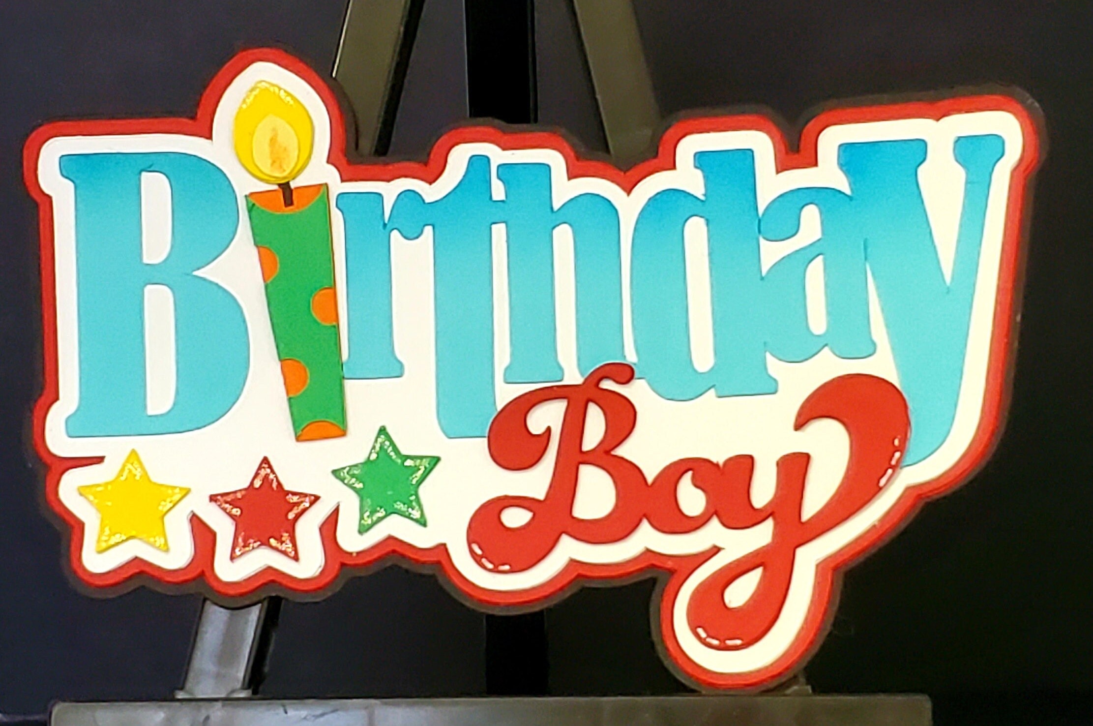 Birthday Boy Title for Scrapbooking Page, Paper Piecing Die Cut ...