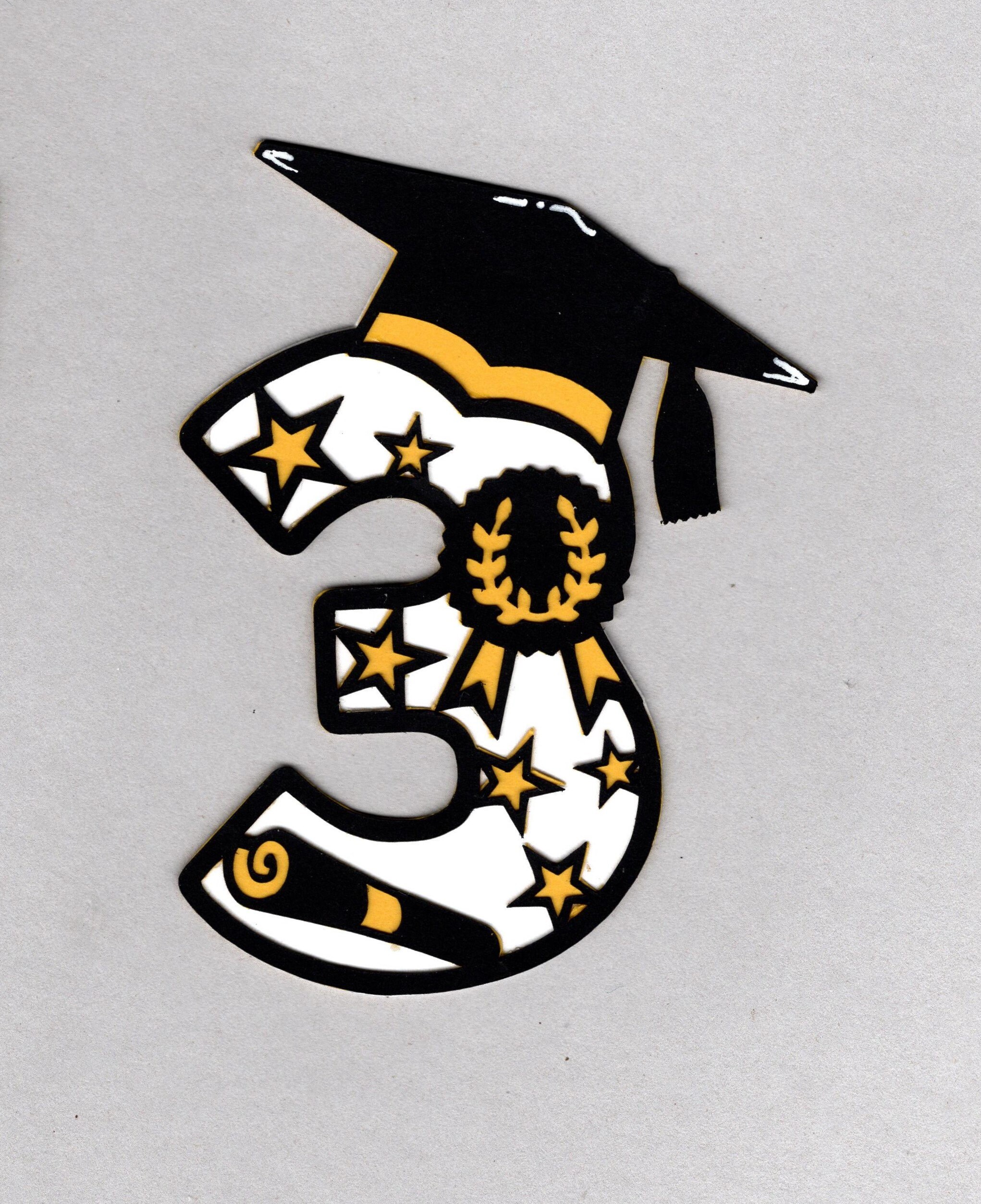 Graduation Numbers Die Cut Paper Pieces Embellishments - Etsy