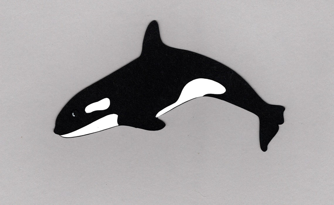 Orca Killer Whale Paper Piecing for Scrapbook Layout - Etsy