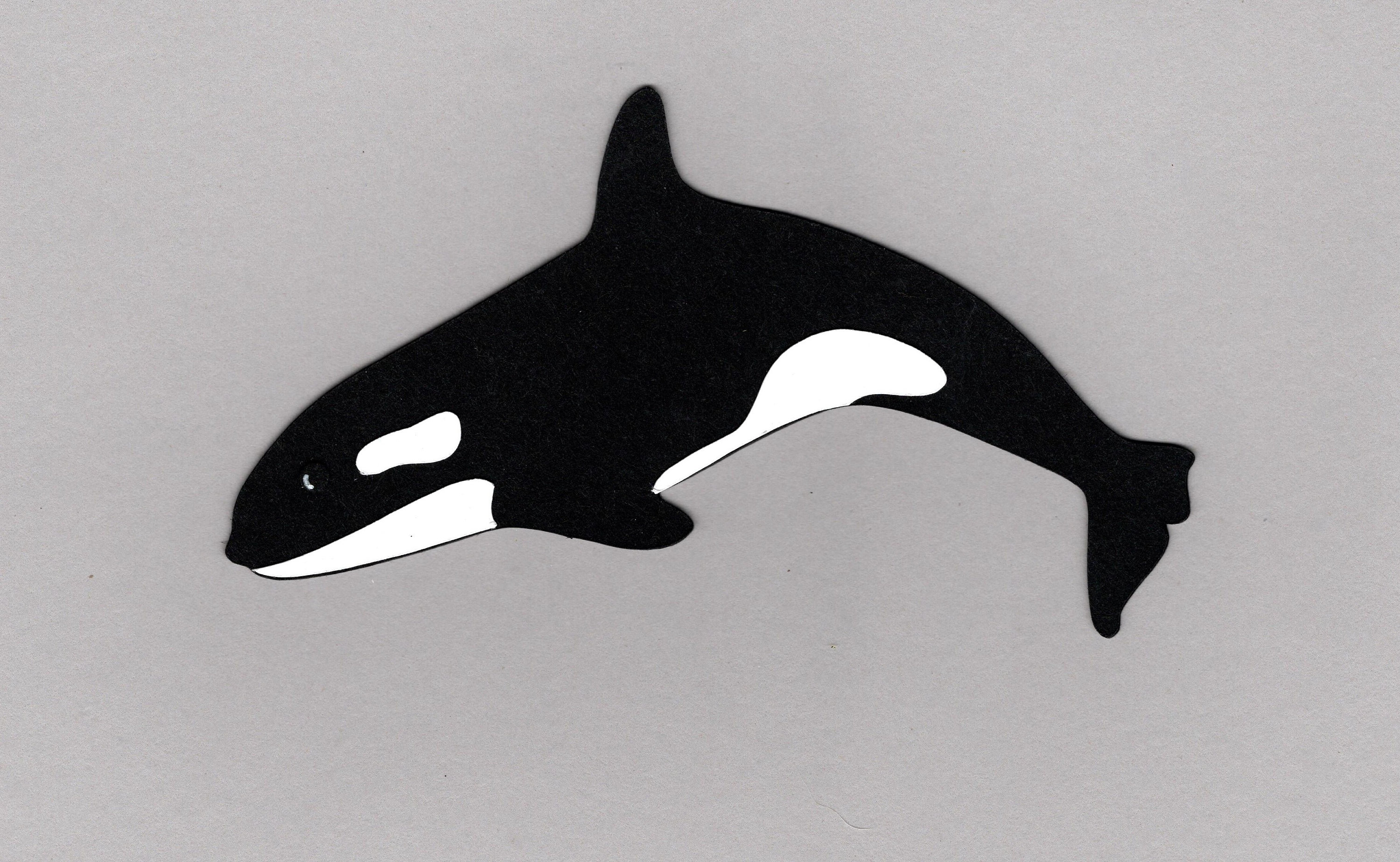 Orca Killer Whale Paper Piecing for Scrapbook Layout - Etsy