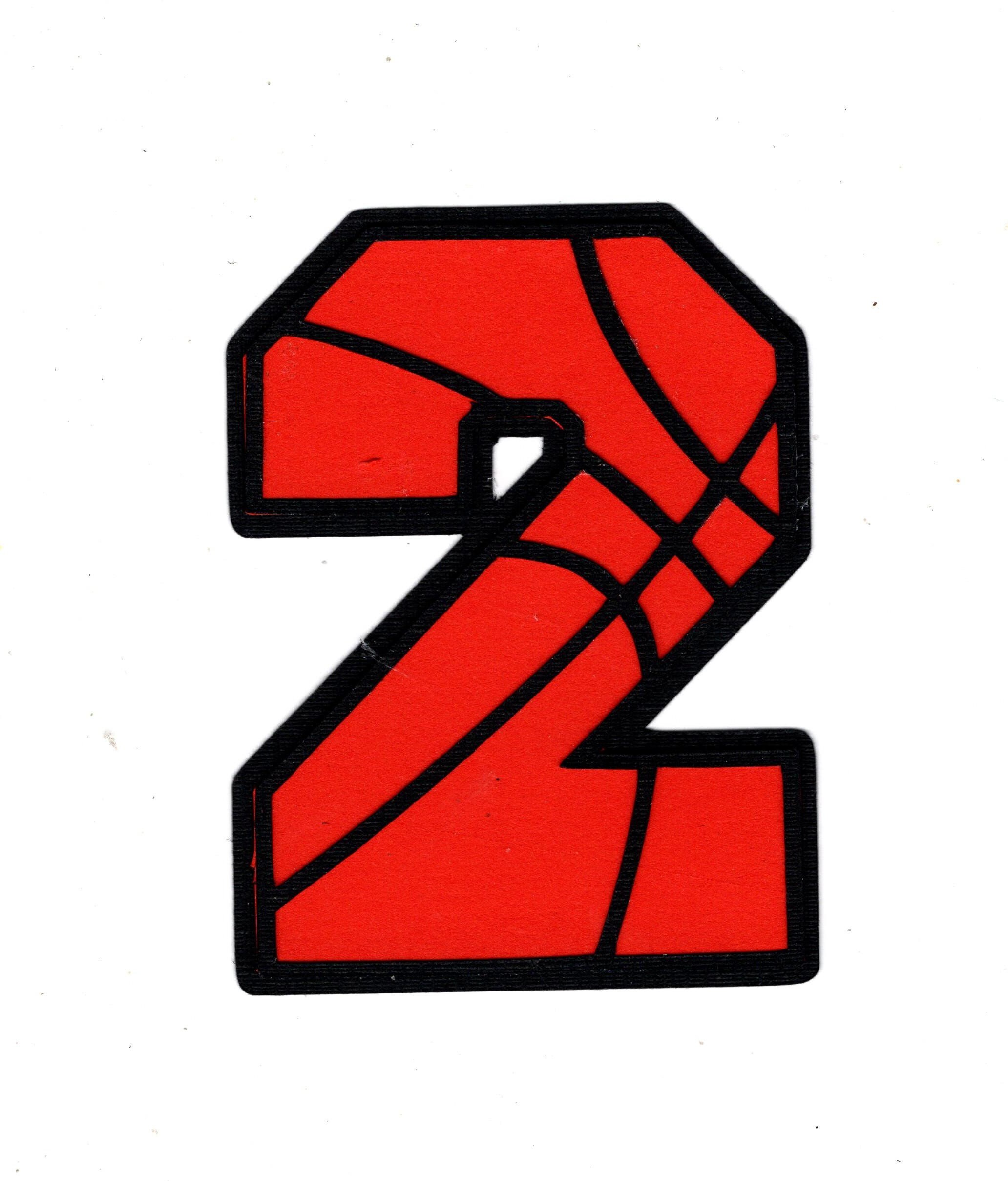 Basketball Numbers for Scrapbooking Layout Paper Piece Die Cut - Etsy