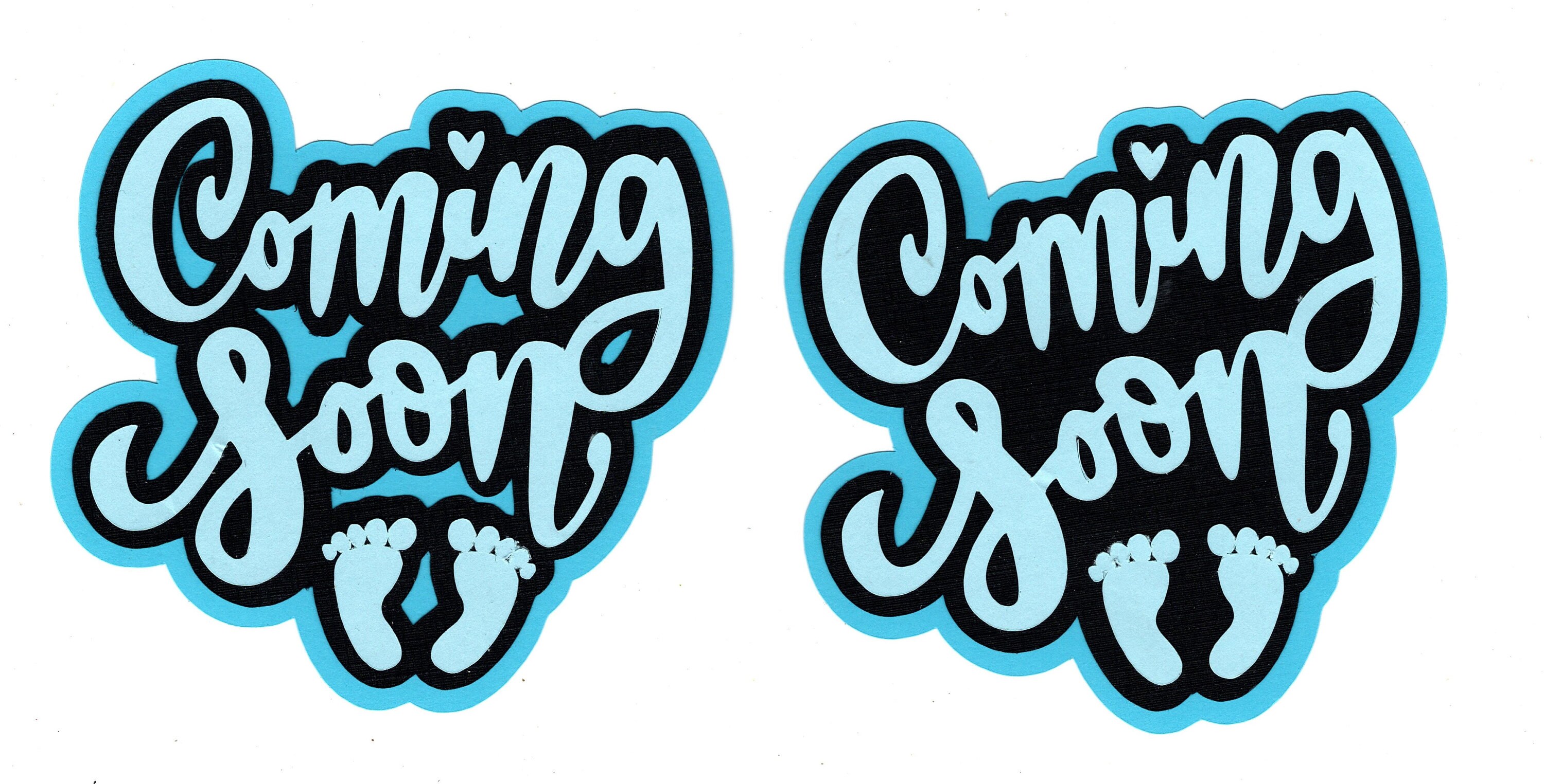 Coming Soon Paper Piece Die Cut Embellishment Scrapbook Layout - Etsy