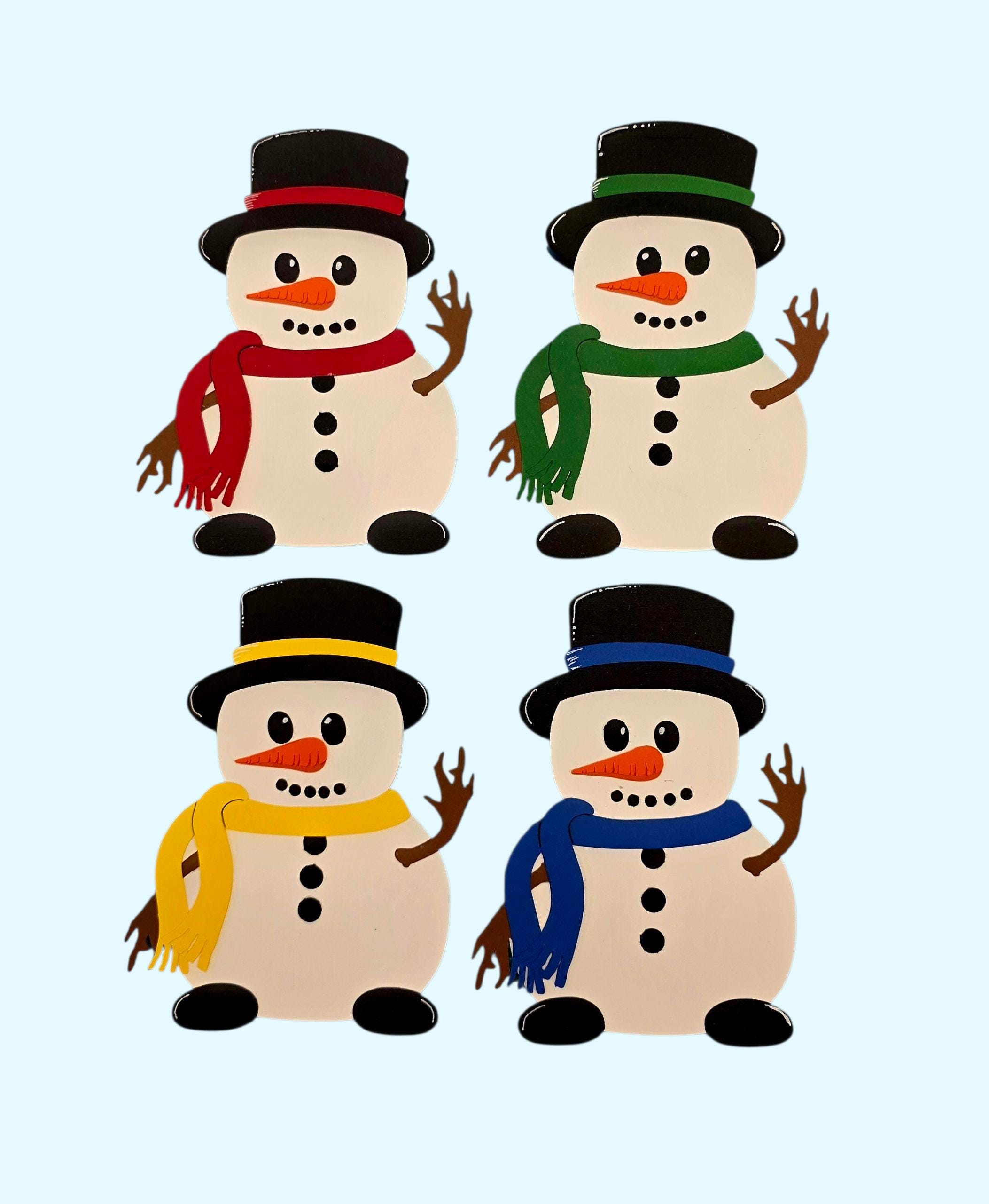 Snowman Paper Piece Die Cut Embellishment for Scrapbook Layout - Etsy