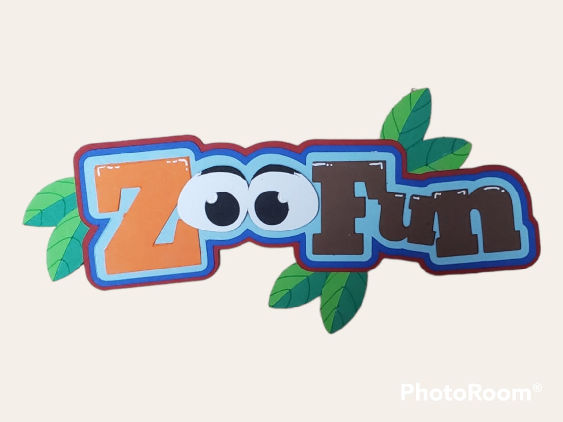 Zoo Fun Scrapbook Title, Embellishment Paper Piecing Die Cut - Etsy