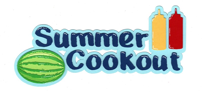 Summer Cookout Scrapbook Title - Etsy
