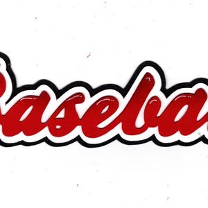 Baseball Paper Piece Title for Scrapbooking Layout - Etsy