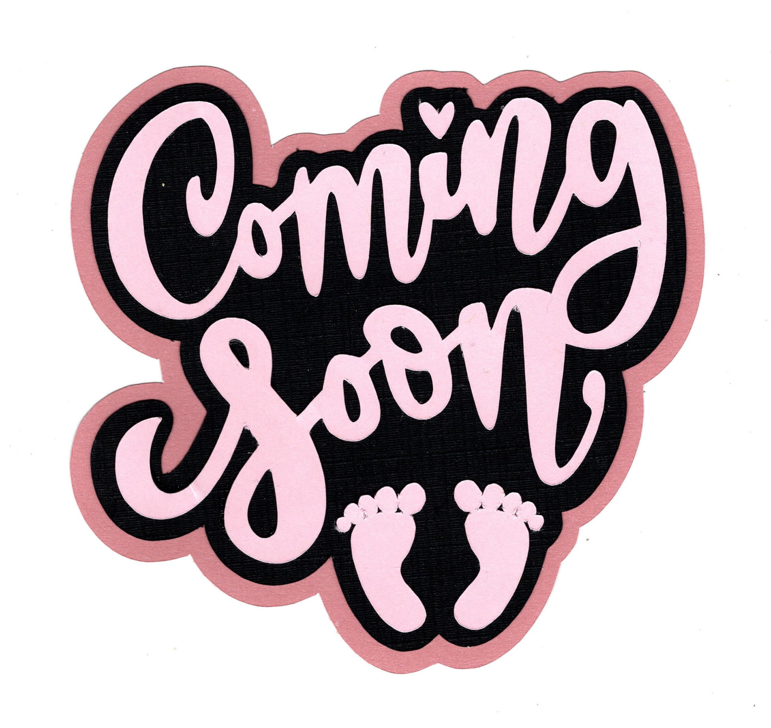 Coming Soom Paper Piece Die Cut Embellishment Scrapbook Layout - Etsy