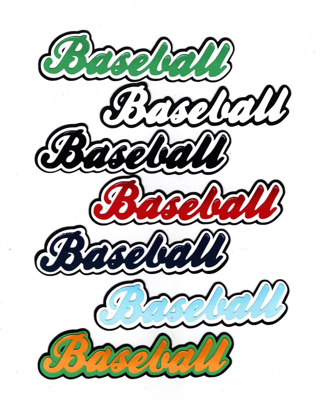 Baseball Paper Piece Title for Scrapbooking Layout - Etsy