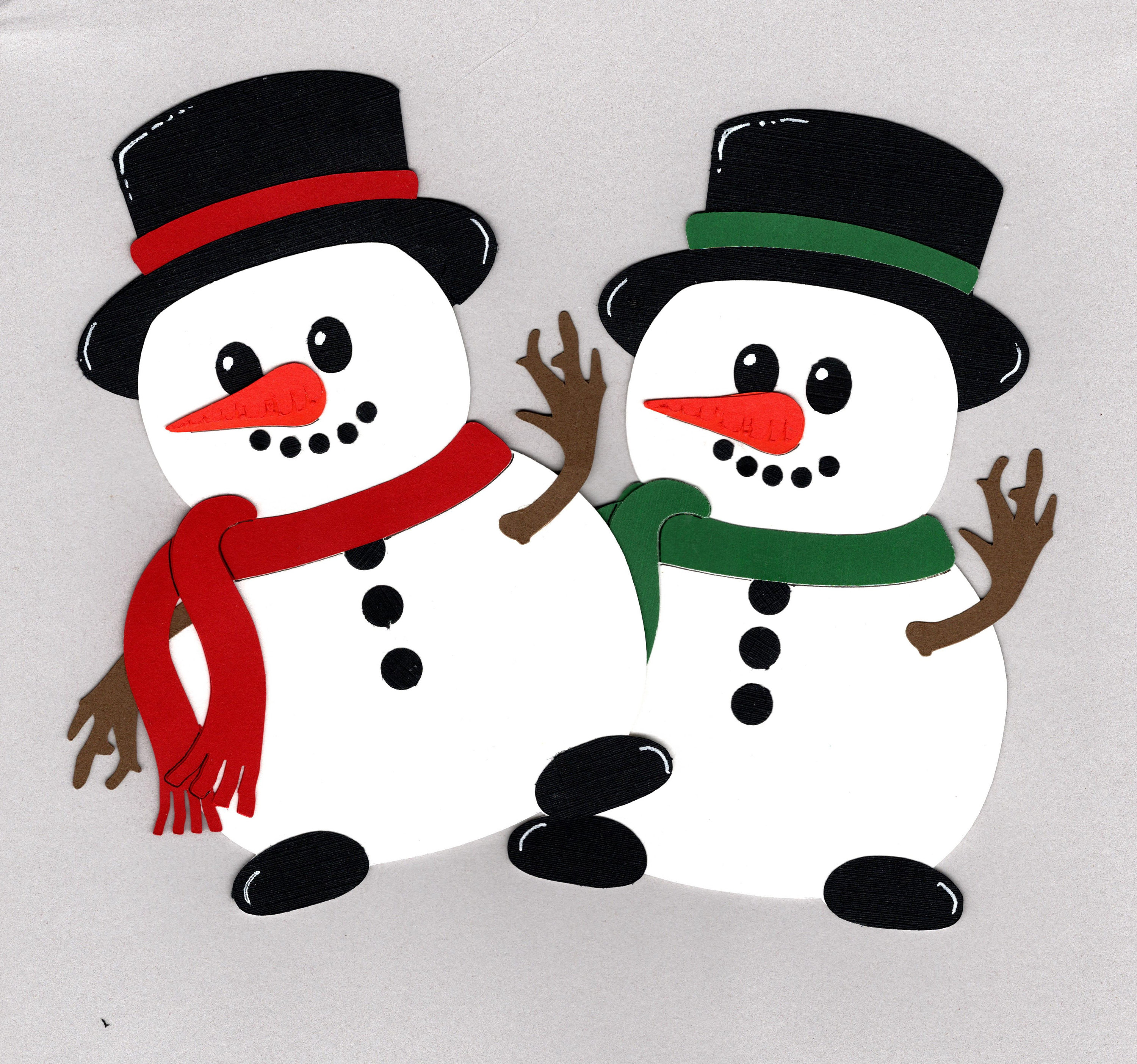 Snowman Paper Piece Die Cut Embellishment for Scrapbook Layout - Etsy