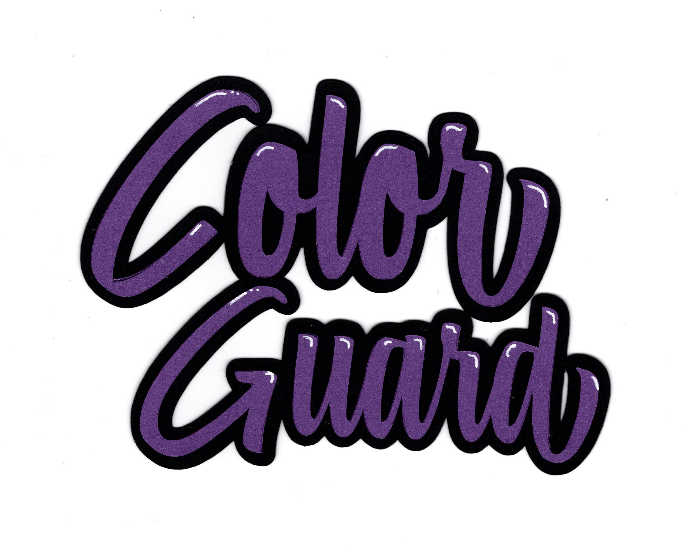 Color Guard Title for Scrapbook or Cards, Die Cut Embellishment - Etsy