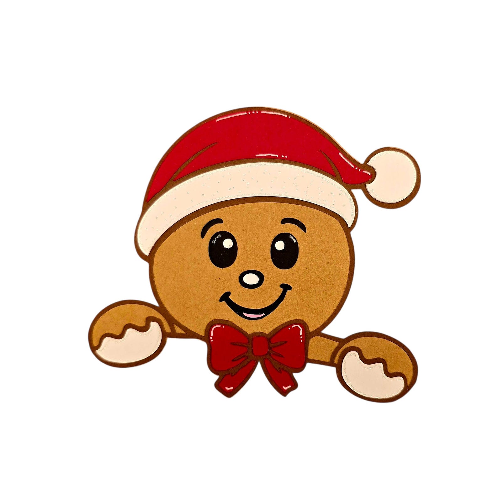 Peeking Gingerbread Paper Piece Die Cut - Etsy