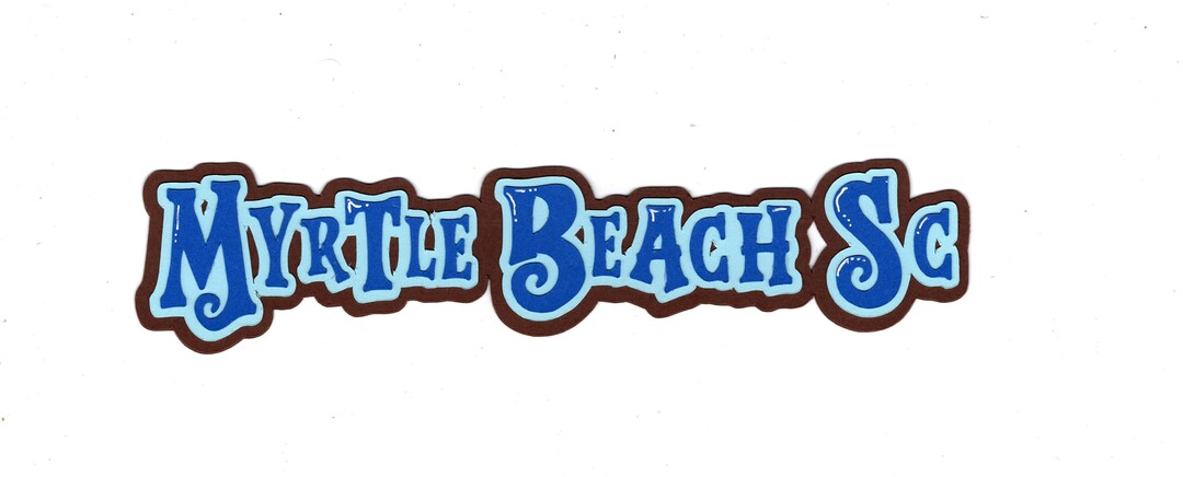 Myrtle Beach SC Title for Scrapbook Layout. - Etsy