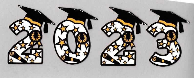 Graduation Numbers Die Cut Paper Pieces Embellishments - Etsy