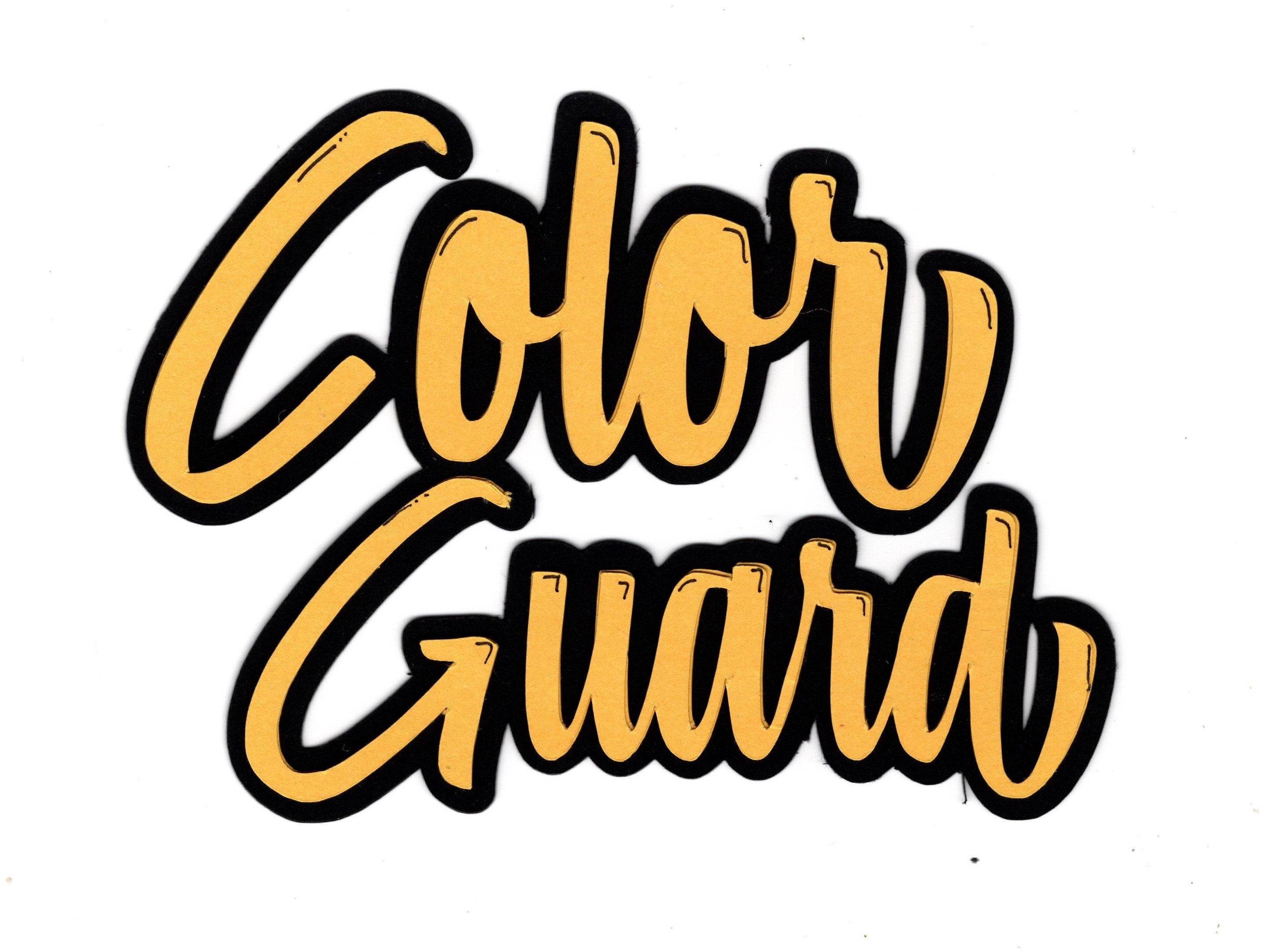 Color Guard Title for Scrapbook or Cards, Die Cut Embellishment - Etsy