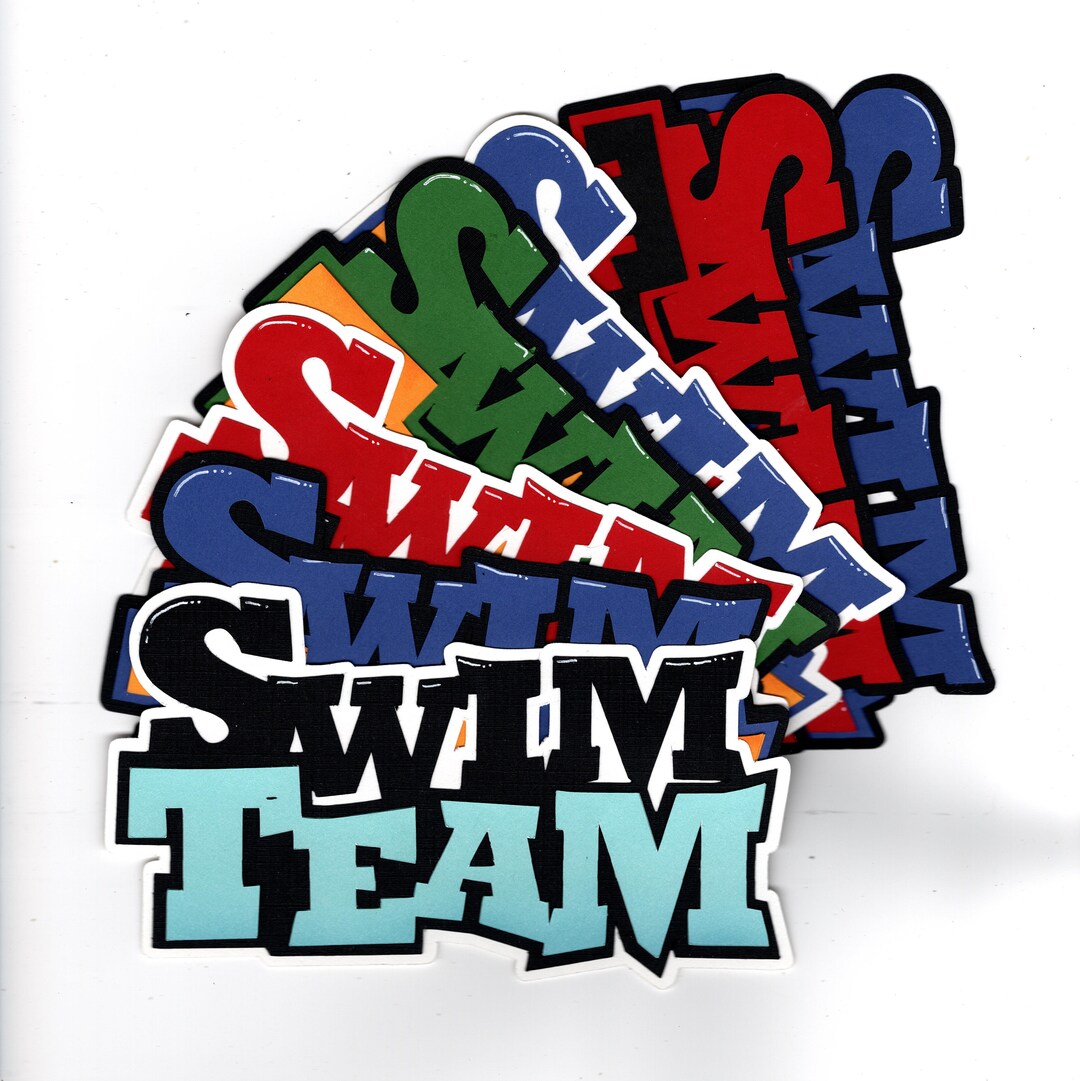 Swim Team Paper Piece Die Cut for Scrapbook Layouts - Etsy