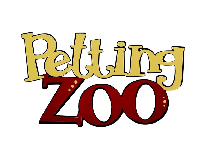 Petting Zoo, Pigs, and Goats Title Die Cut Paper Piece for Scrapbooking ...