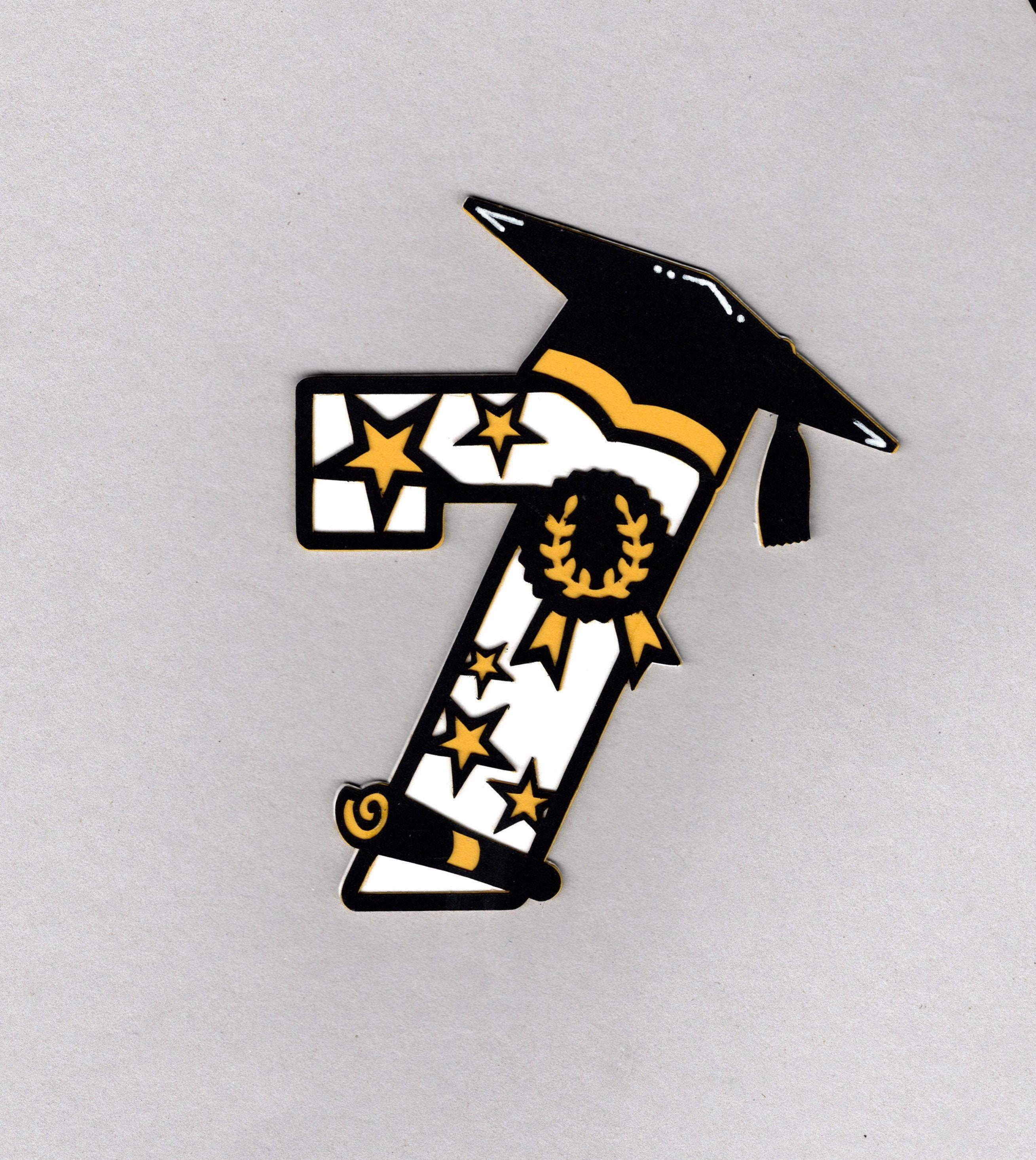 Graduation Numbers Die Cut Paper Pieces Embellishments - Etsy