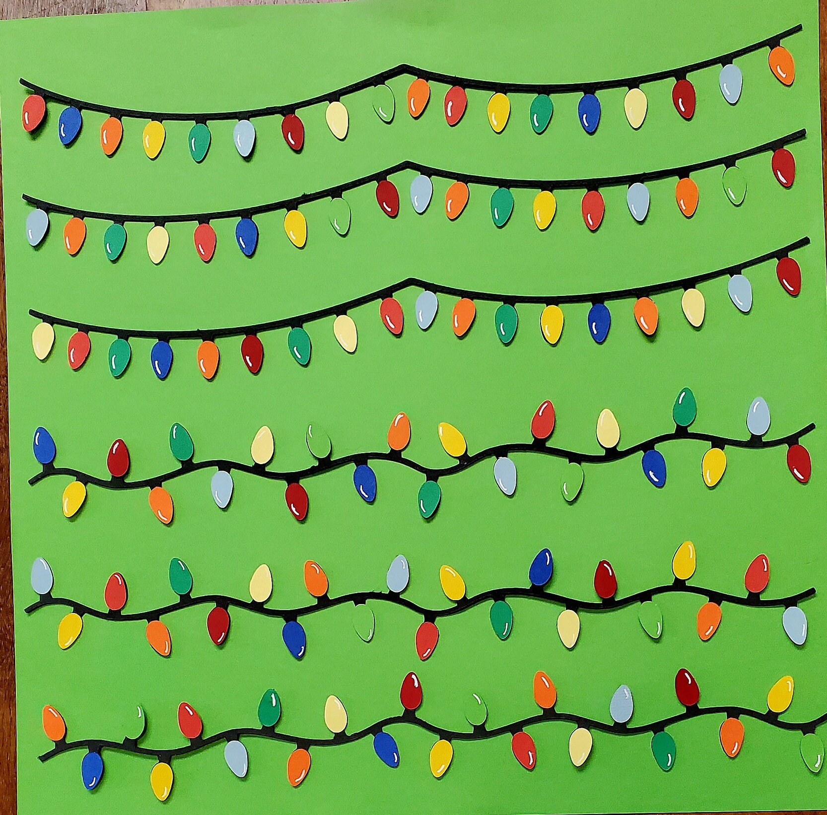 Christmas Lights for Card or Scrapbook Layout Die Cut Embellishment - Etsy