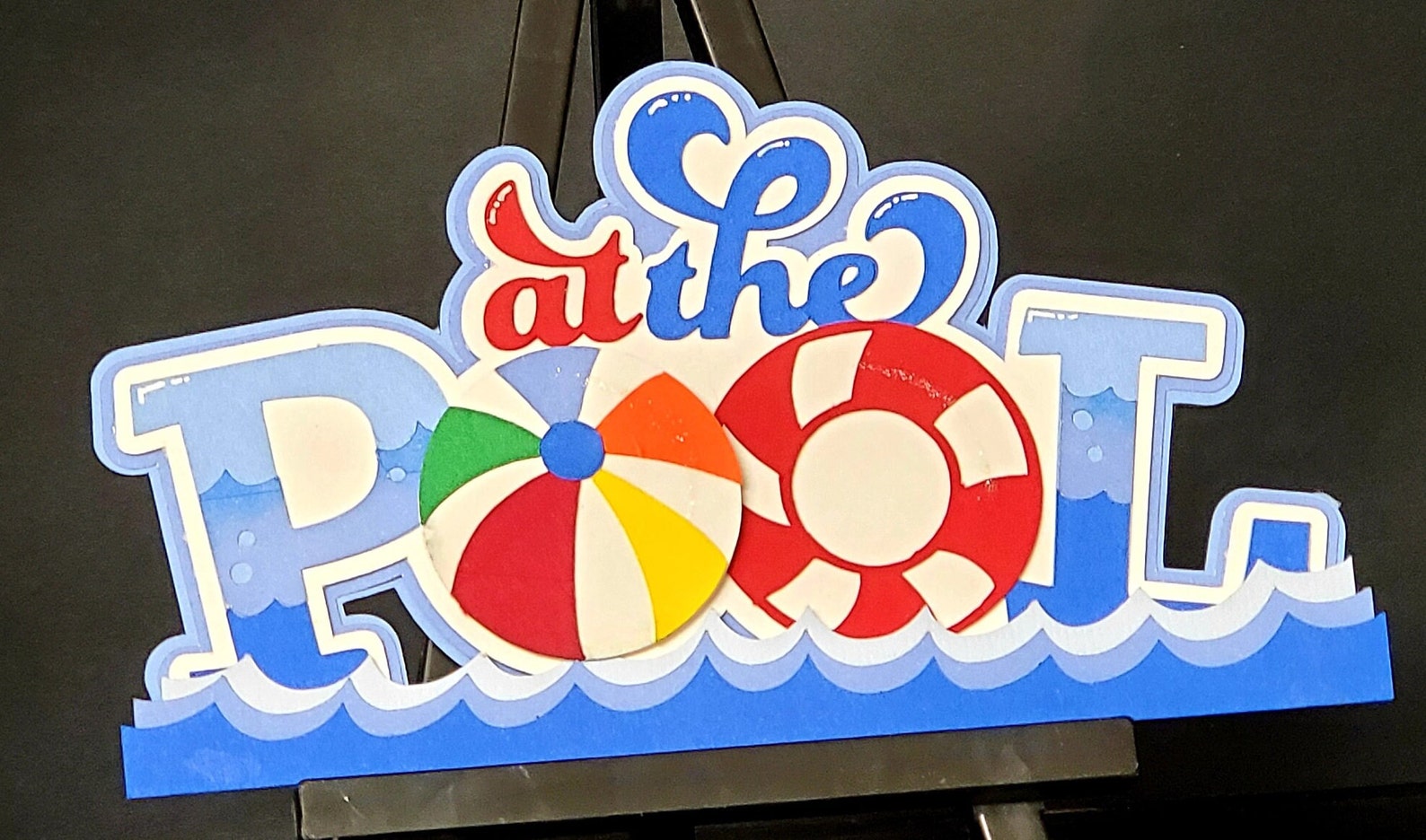 At the Pool Title for Scrapbook or Cards, Die Cut Embellishment - Etsy