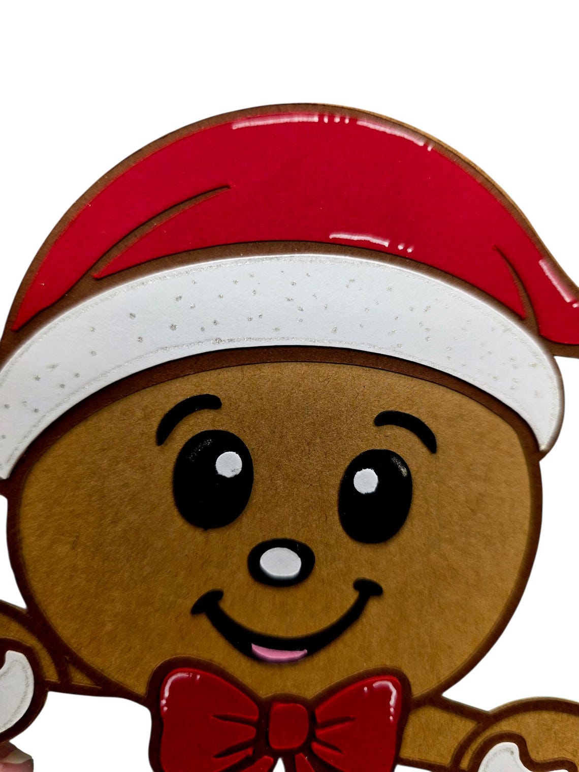 Peeking Gingerbread Paper Piece Die Cut - Etsy