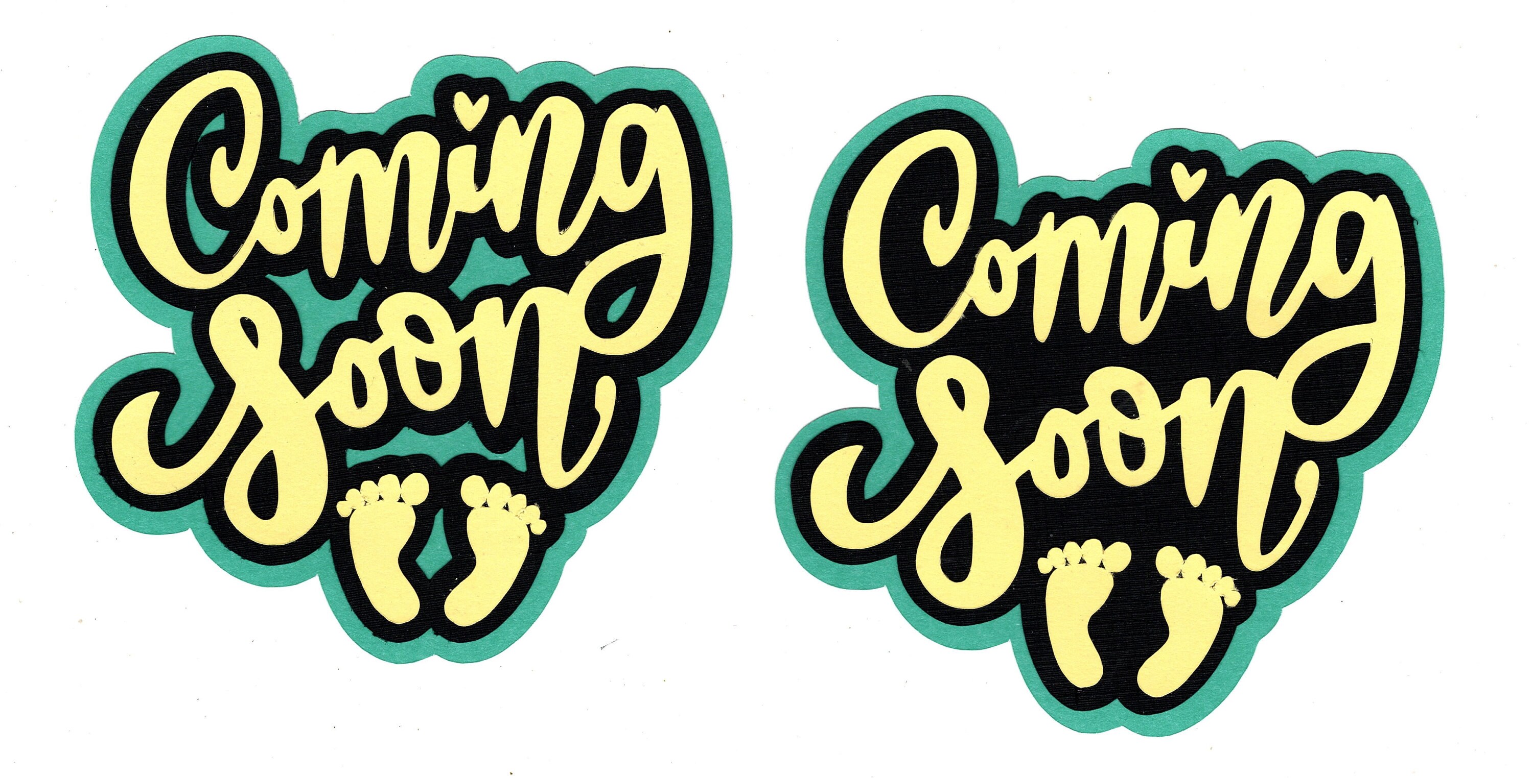 Coming Soon Paper Piece Die Cut Embellishment Scrapbook Layout - Etsy