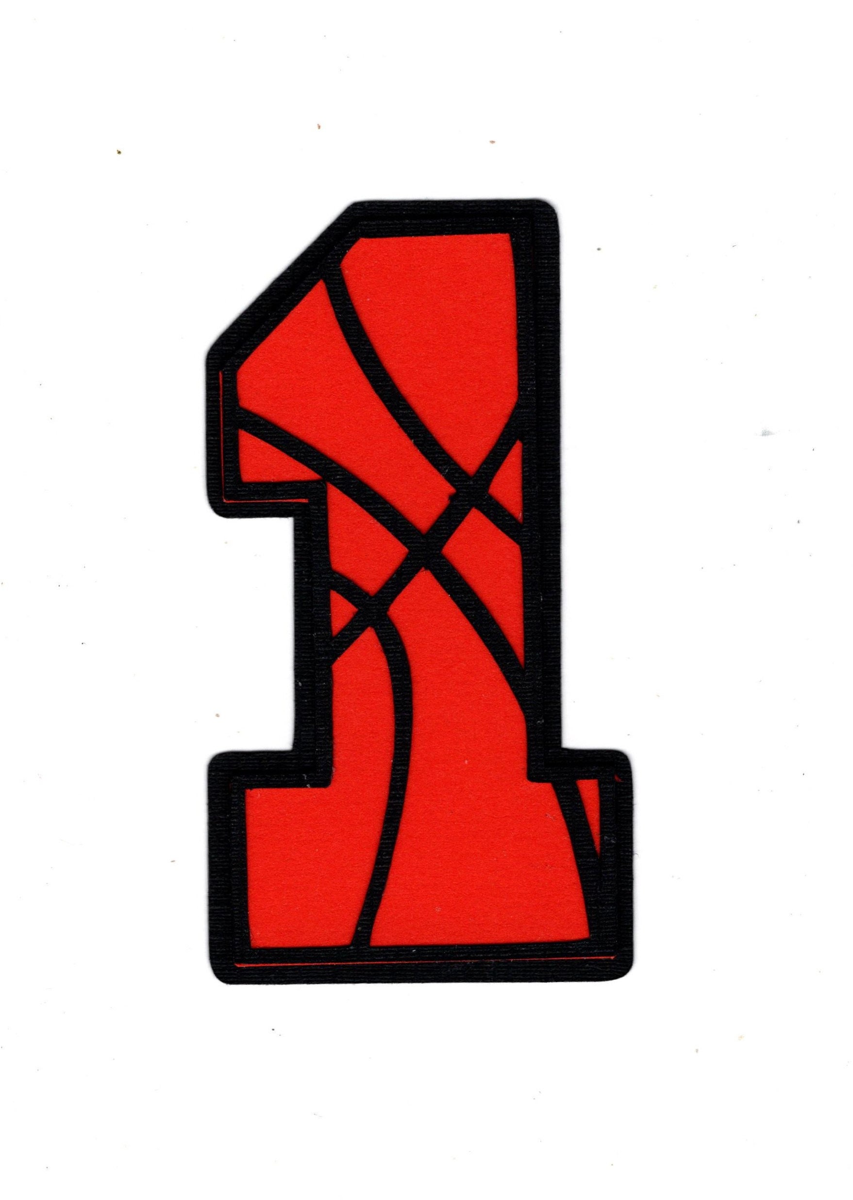 Basketball Numbers for Scrapbooking Layout Paper Piece Die Cut - Etsy