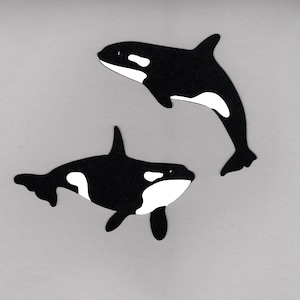 Orca Killer Whale Paper Piecing for Scrapbook Layout - Etsy