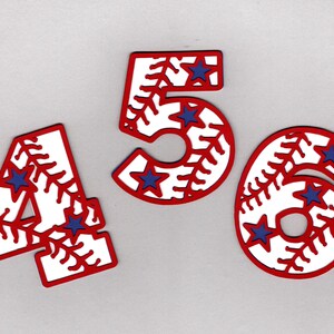 Baseball Numbers Die Cut Paper Piecing Scrapbook Embellishment - Etsy