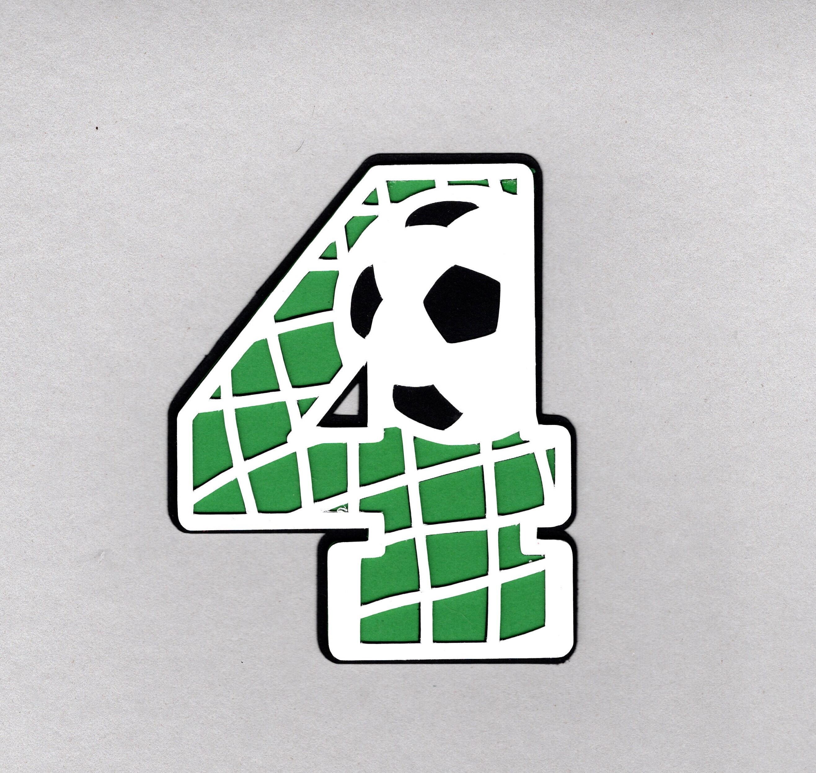 Soccer Numbers Die Cut Paper Piecing Scrapbook Embellishment - Etsy