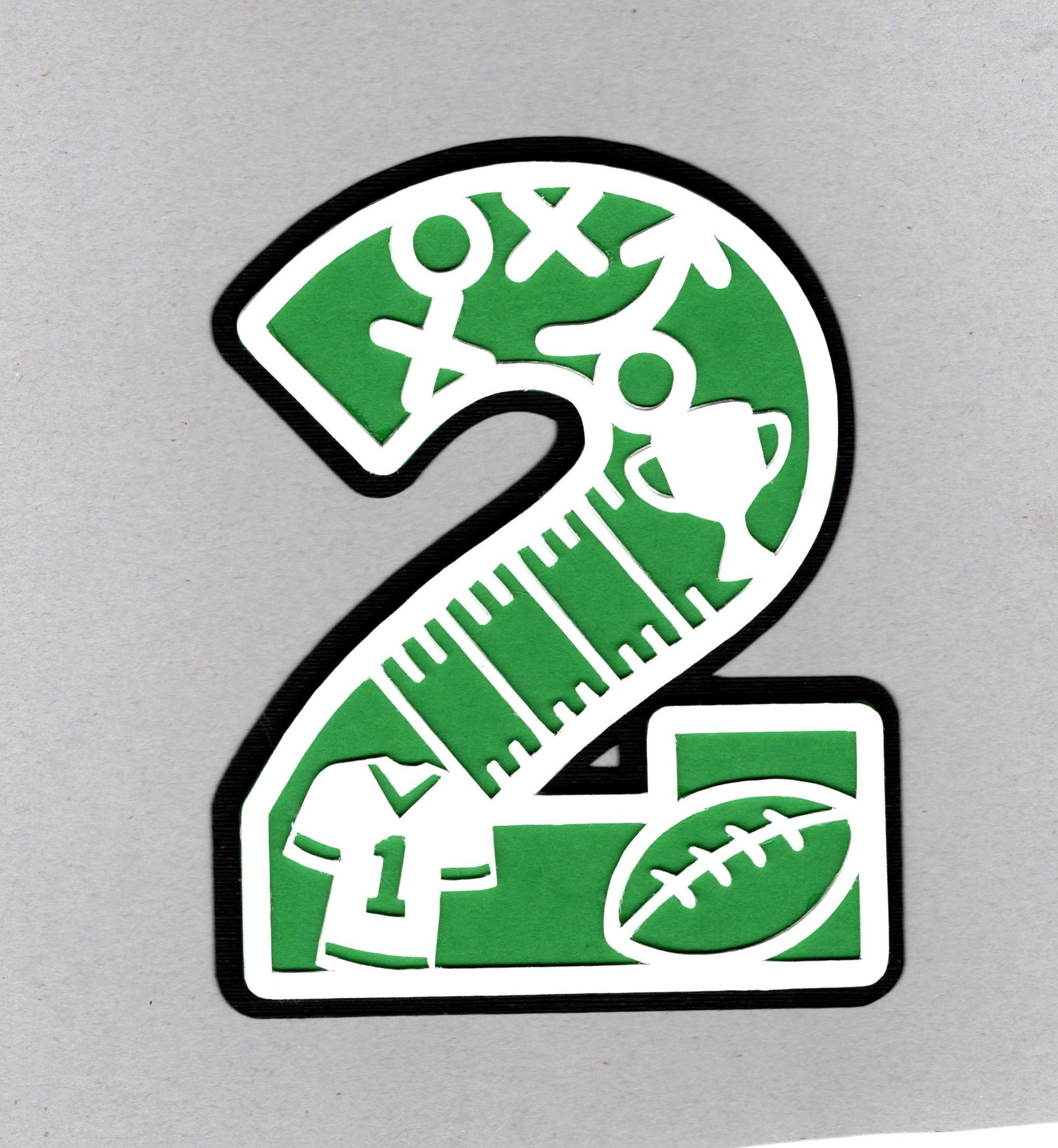 Football Numbers for Card or Scrapbook Layout Die Cut Embellishment - Etsy