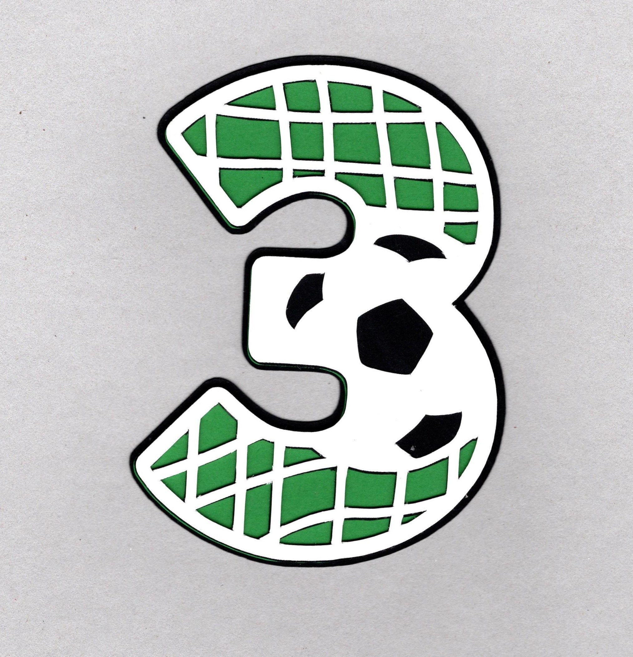 Soccer Numbers Die Cut Paper Piecing Scrapbook Embellishment - Etsy