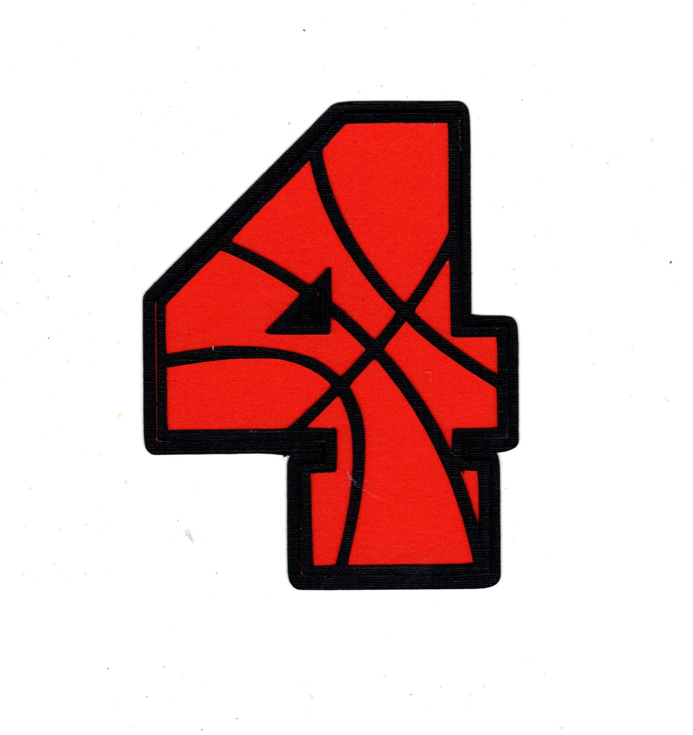 Basketball Numbers for Scrapbooking Layout Paper Piece Die Cut - Etsy