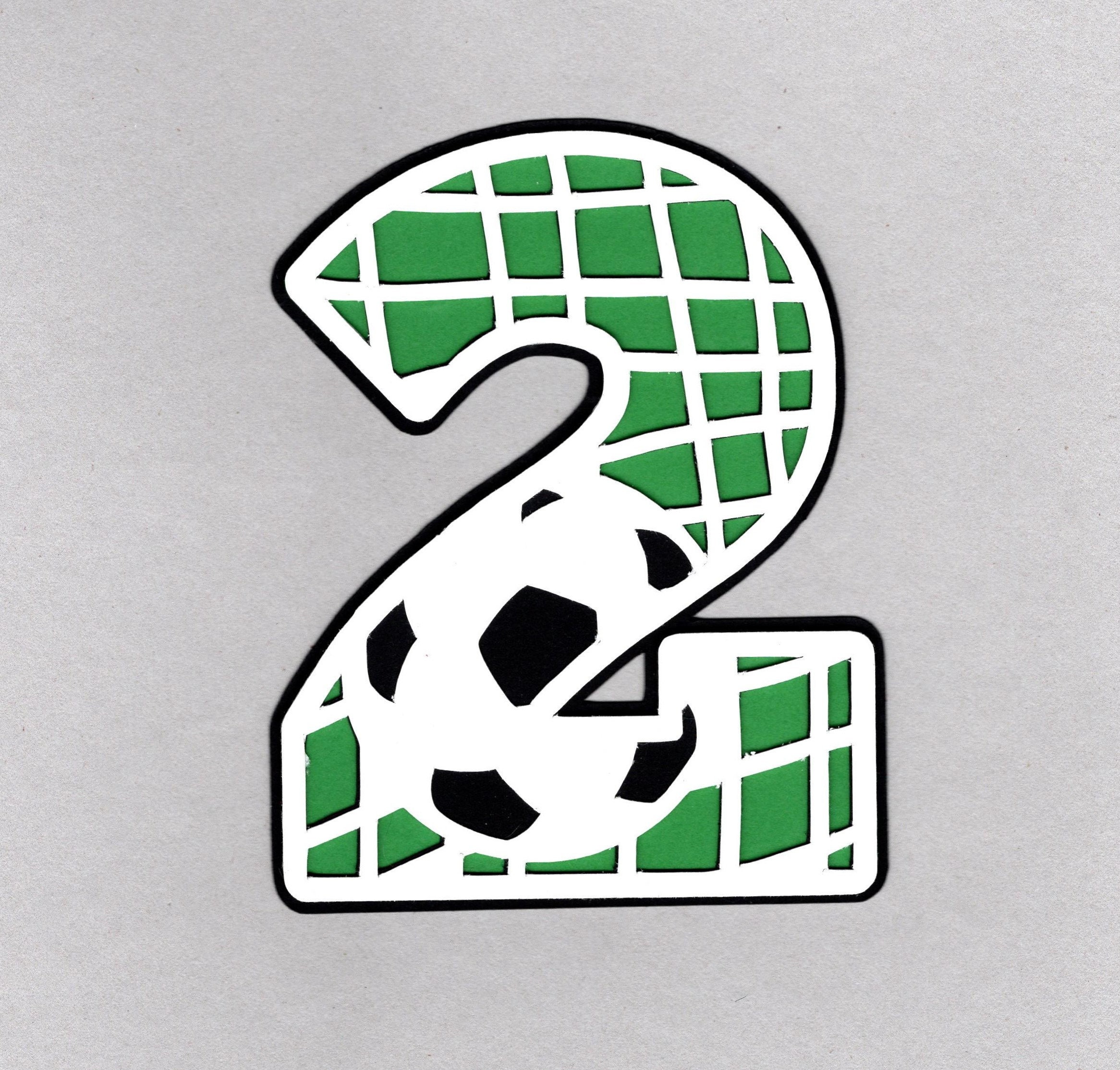 Soccer Numbers Die Cut Paper Piecing Scrapbook Embellishment - Etsy