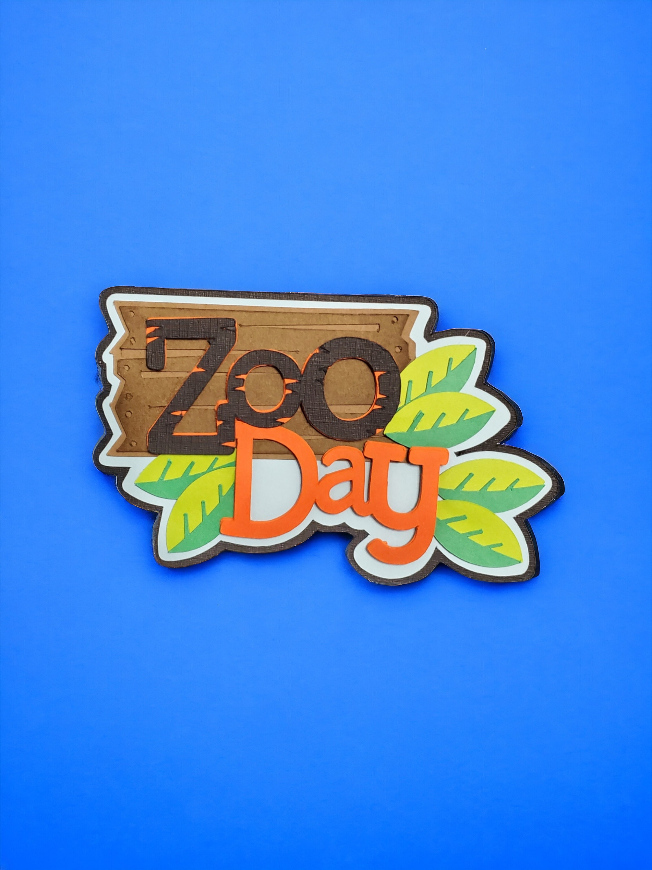 Zoo Day Title for Scrapbook Layout Paper Piece - Etsy