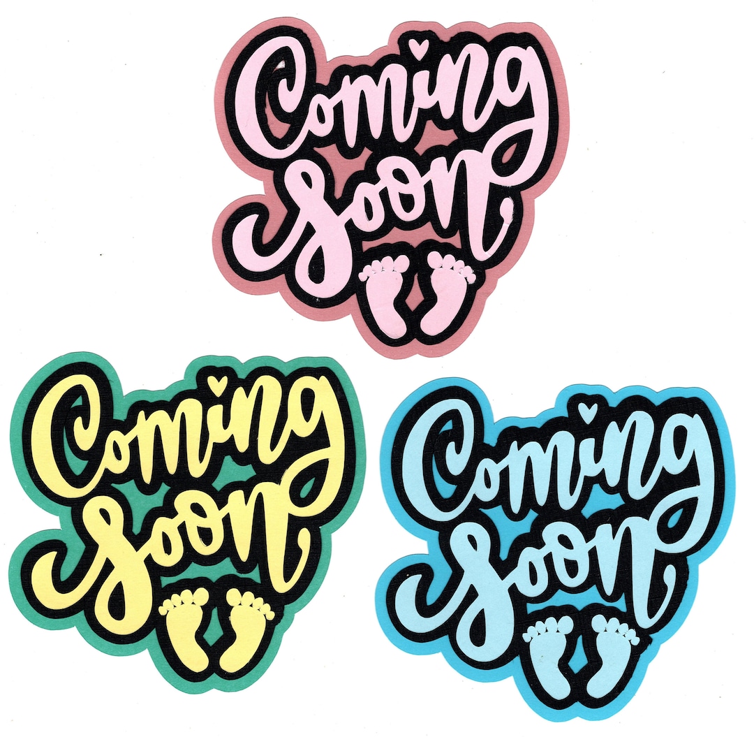 Coming Soon Paper Piece Die Cut Embellishment Scrapbook Layout - Etsy