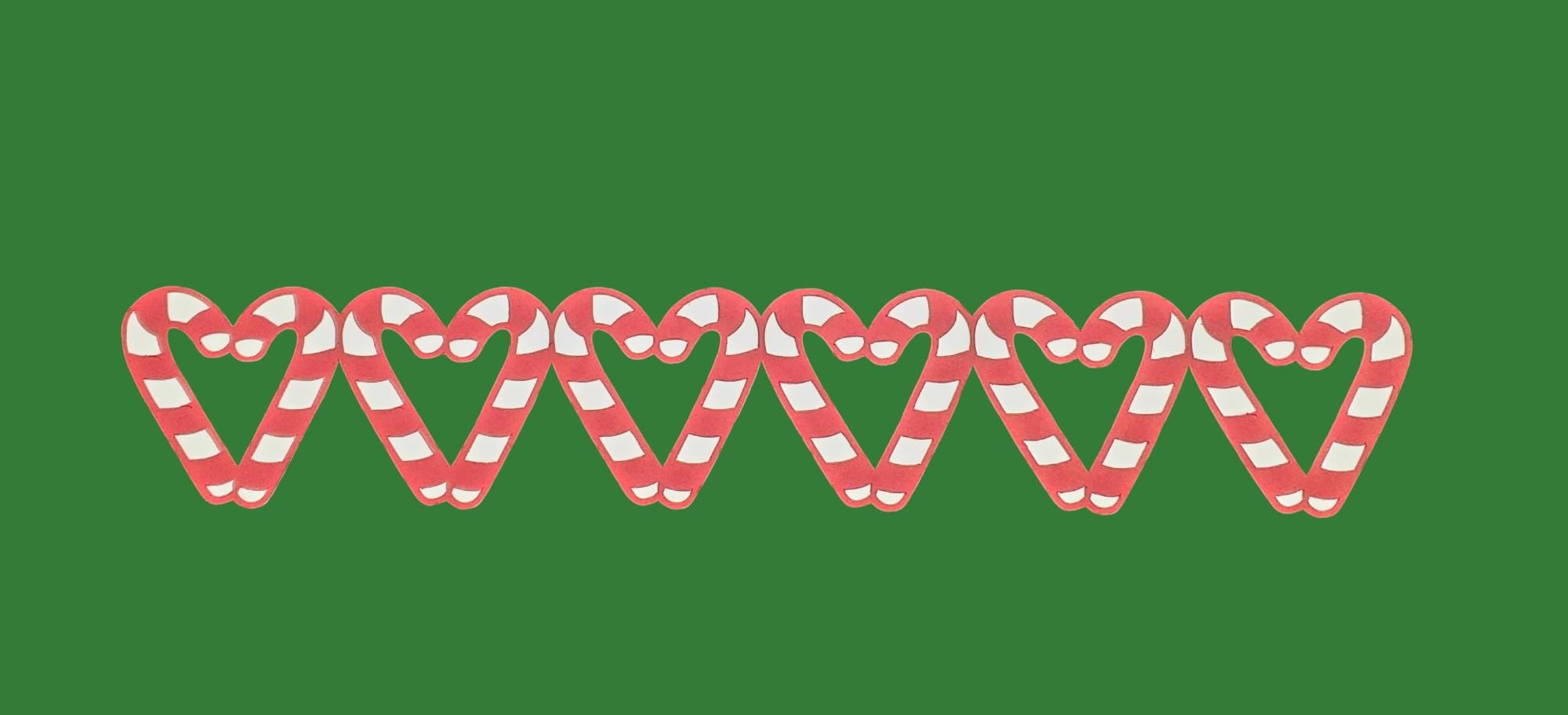Candy Cane Heart Border for Scrapbook Layout Die Cut Embellishment - Etsy
