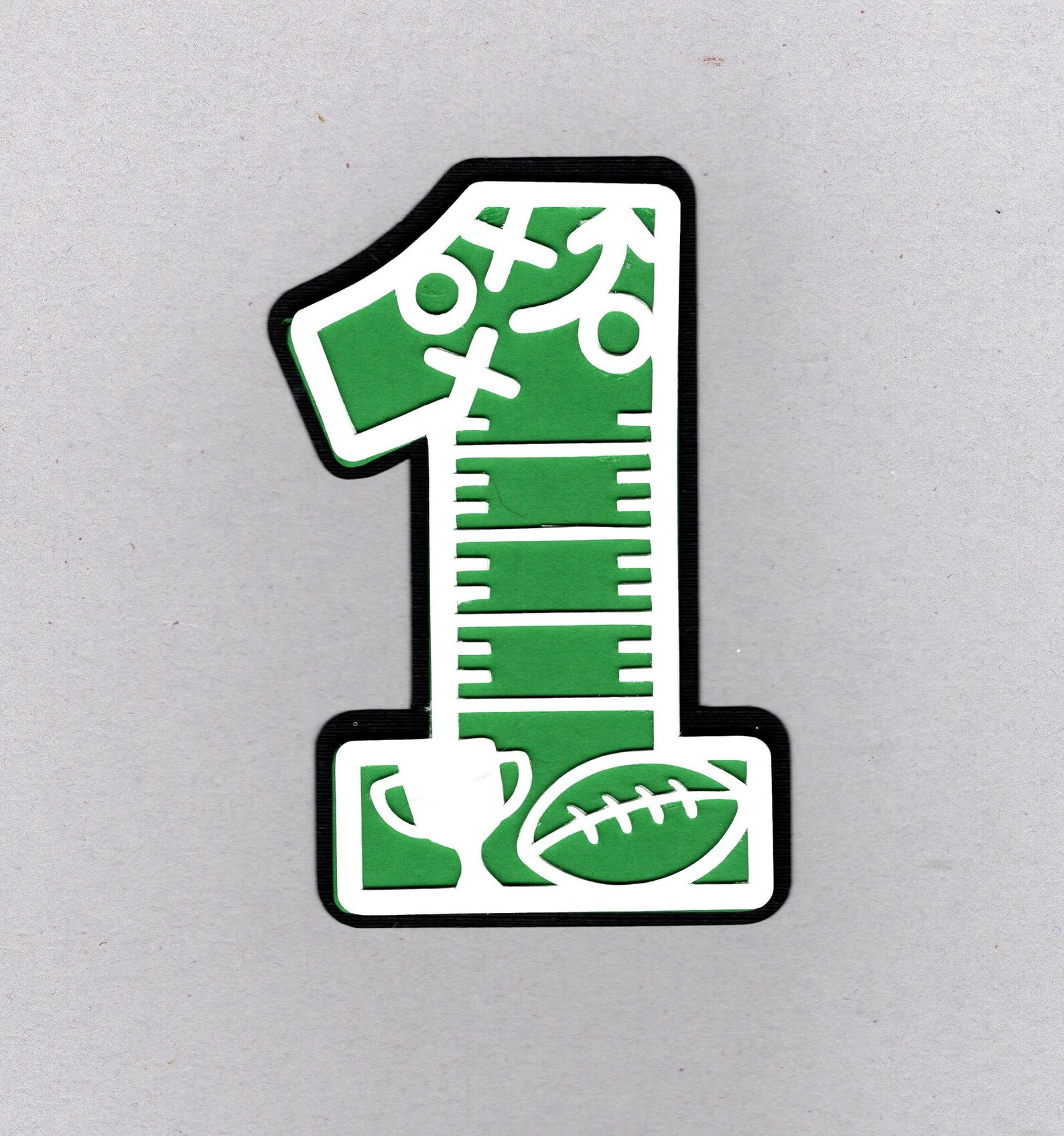Football Numbers for Card or Scrapbook Layout Die Cut Embellishment - Etsy