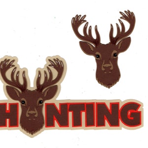Hunting Title With Buck for Scrapbook Layout - Etsy