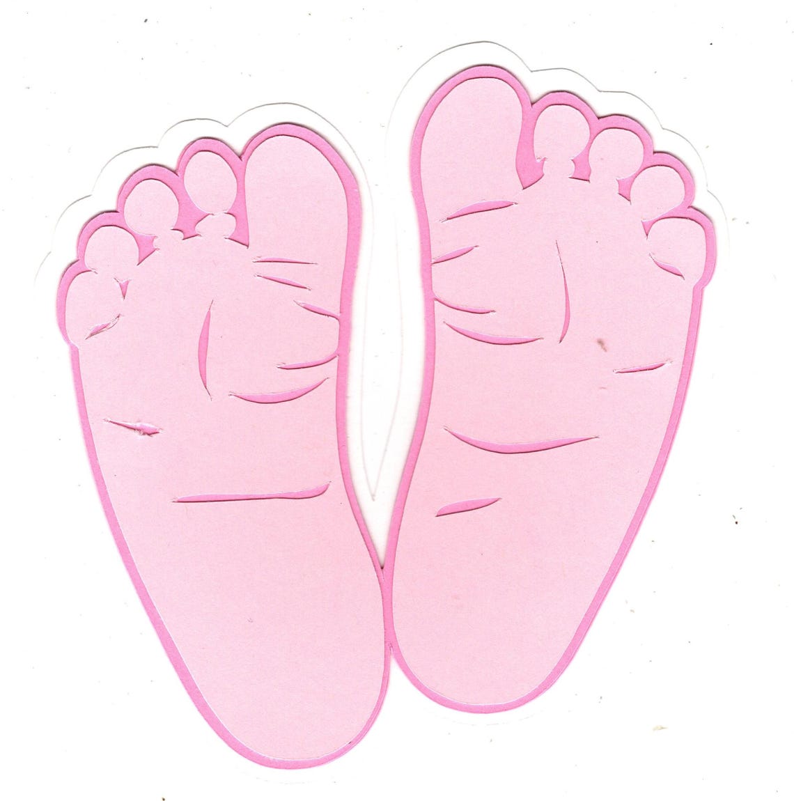 Baby Feet Paper Piece Die Cut Embellishment for Scrapbook Layout - Etsy