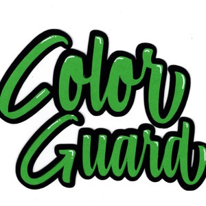 Color Guard Title for Scrapbook or Cards, Die Cut Embellishment - Etsy