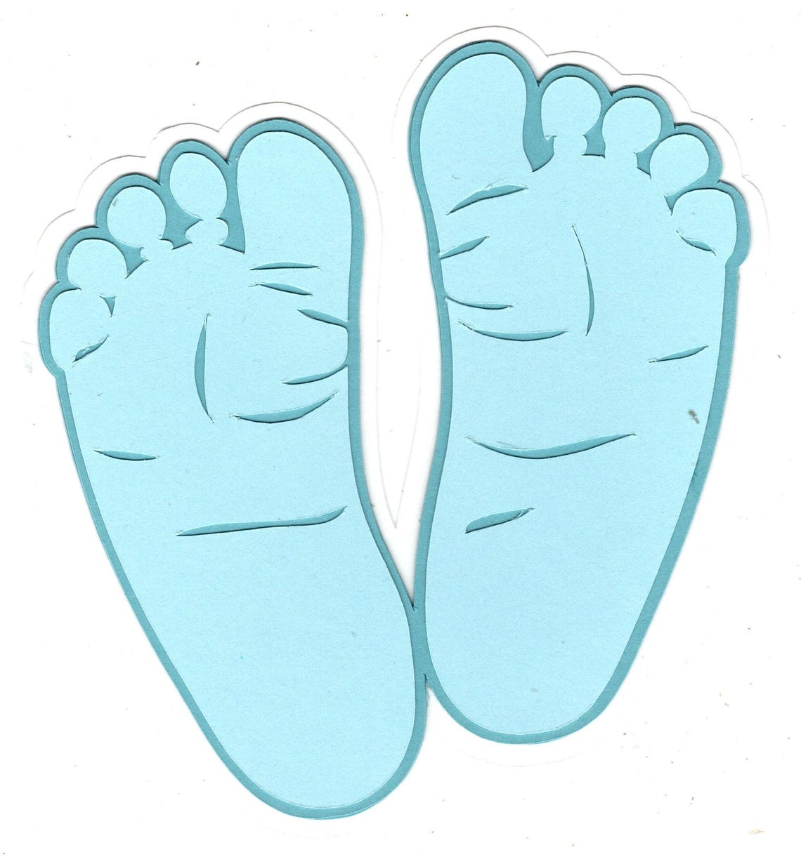 Baby Feet Paper Piece Die Cut Embellishment for Scrapbook Layout - Etsy