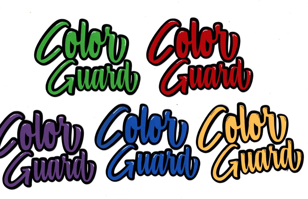 Color Guard Title for Scrapbook or Cards, Die Cut Embellishment - Etsy