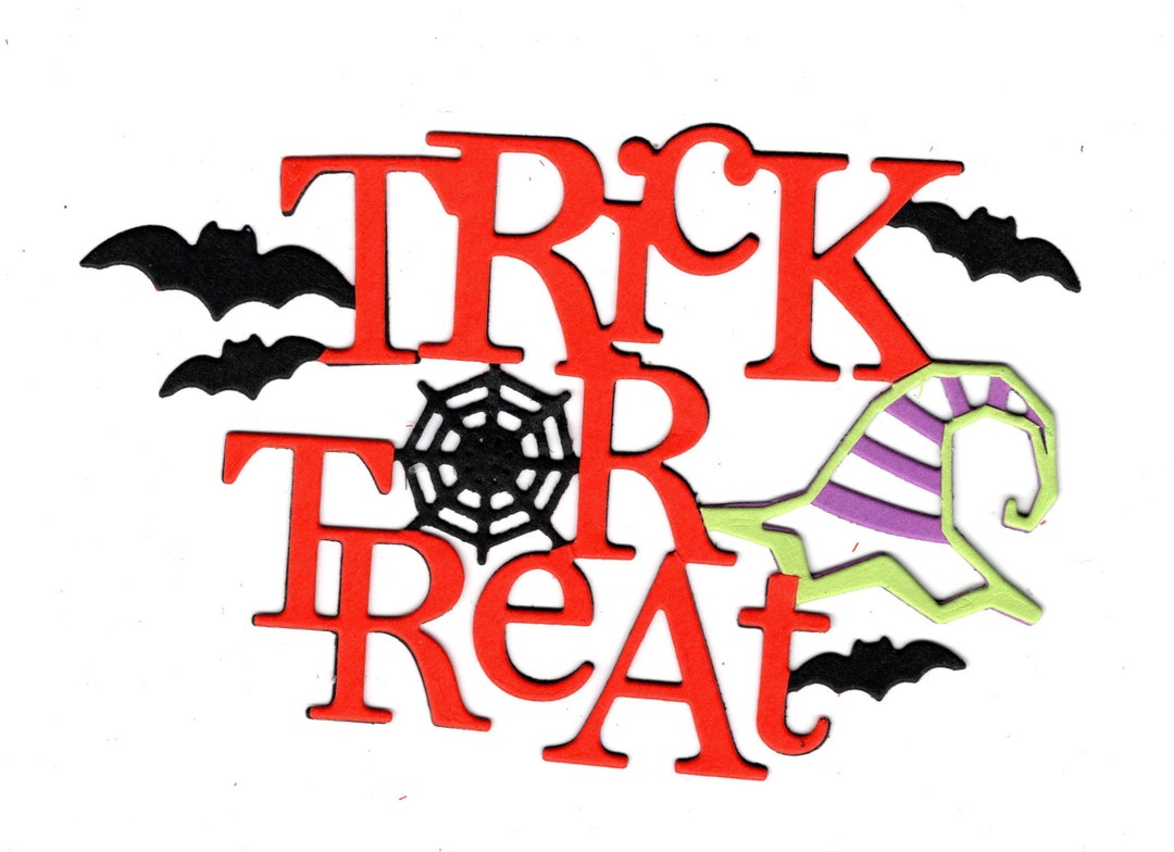 Trick or Treat Halloween Title for Scrapbook - Etsy